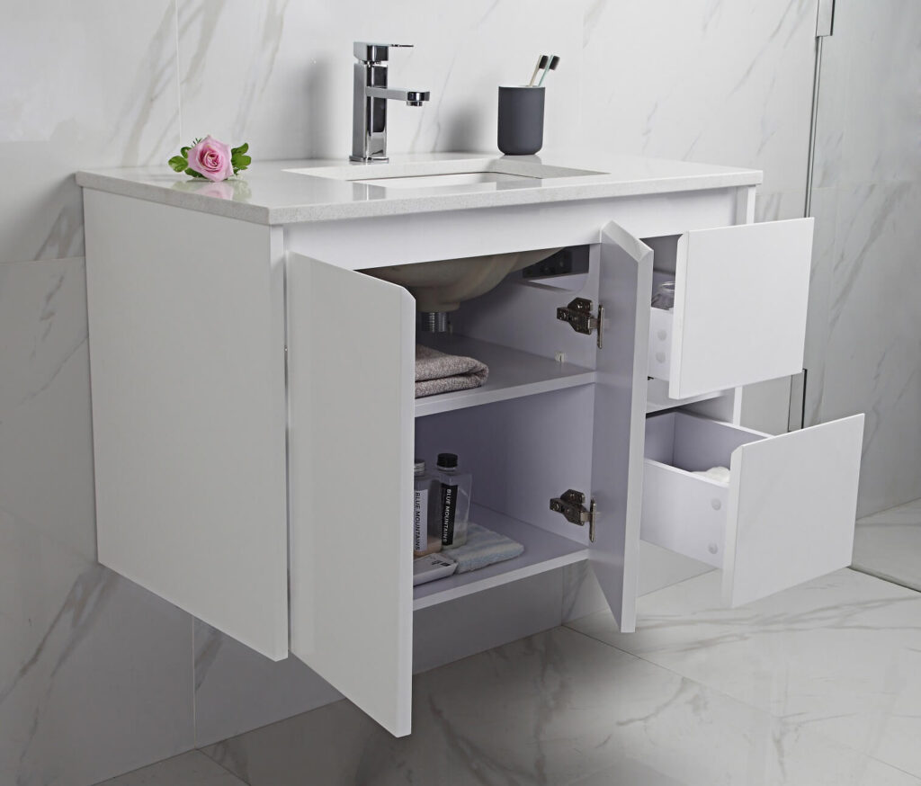 AU03WH 900mm Wall Hung Vanity – Modern Bathroom Storage