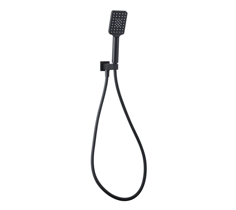 EC-TP2021BK Black Shower Head On Bracket - Melbourne Bathroom Shop