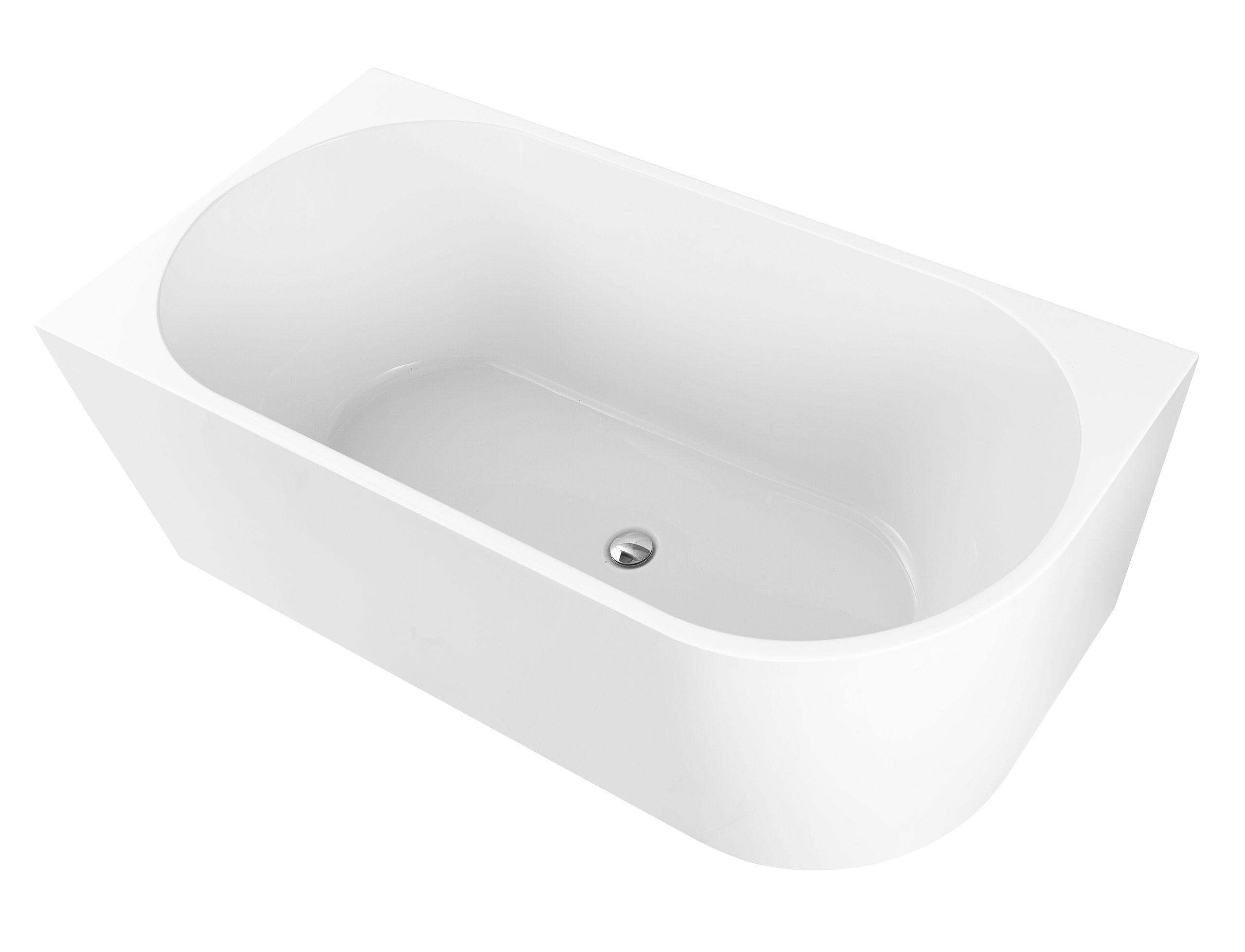 Apollo 1500mm Left Corner Freestanding Bath – Gloss White